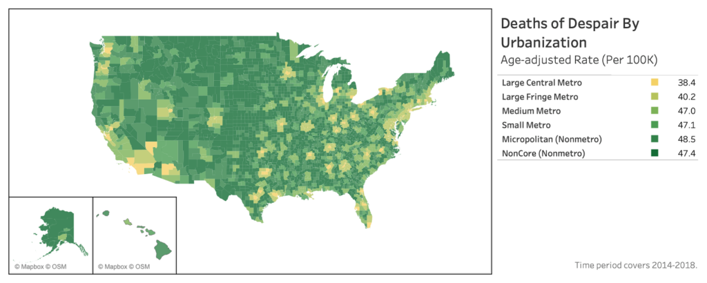 American Communities Experience Deaths of Despair at Uneven Rates ...